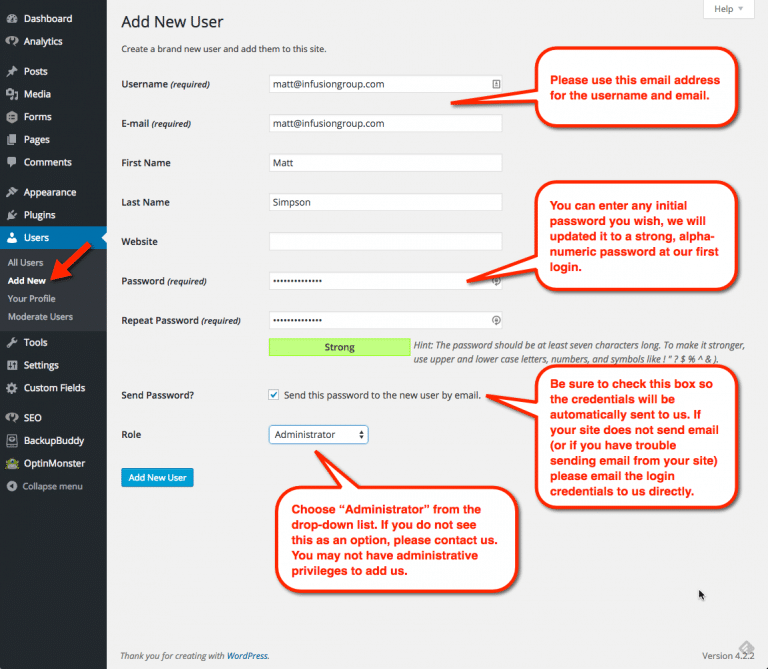 How to add an administrative user to your WordPress admin console ...
