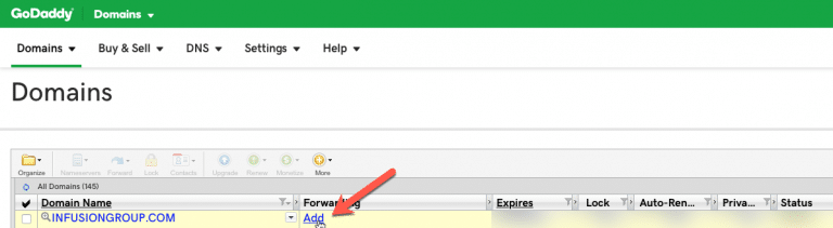 How to Redirect a Domain in GoDaddy using Domain Forwarding – Infusion ...